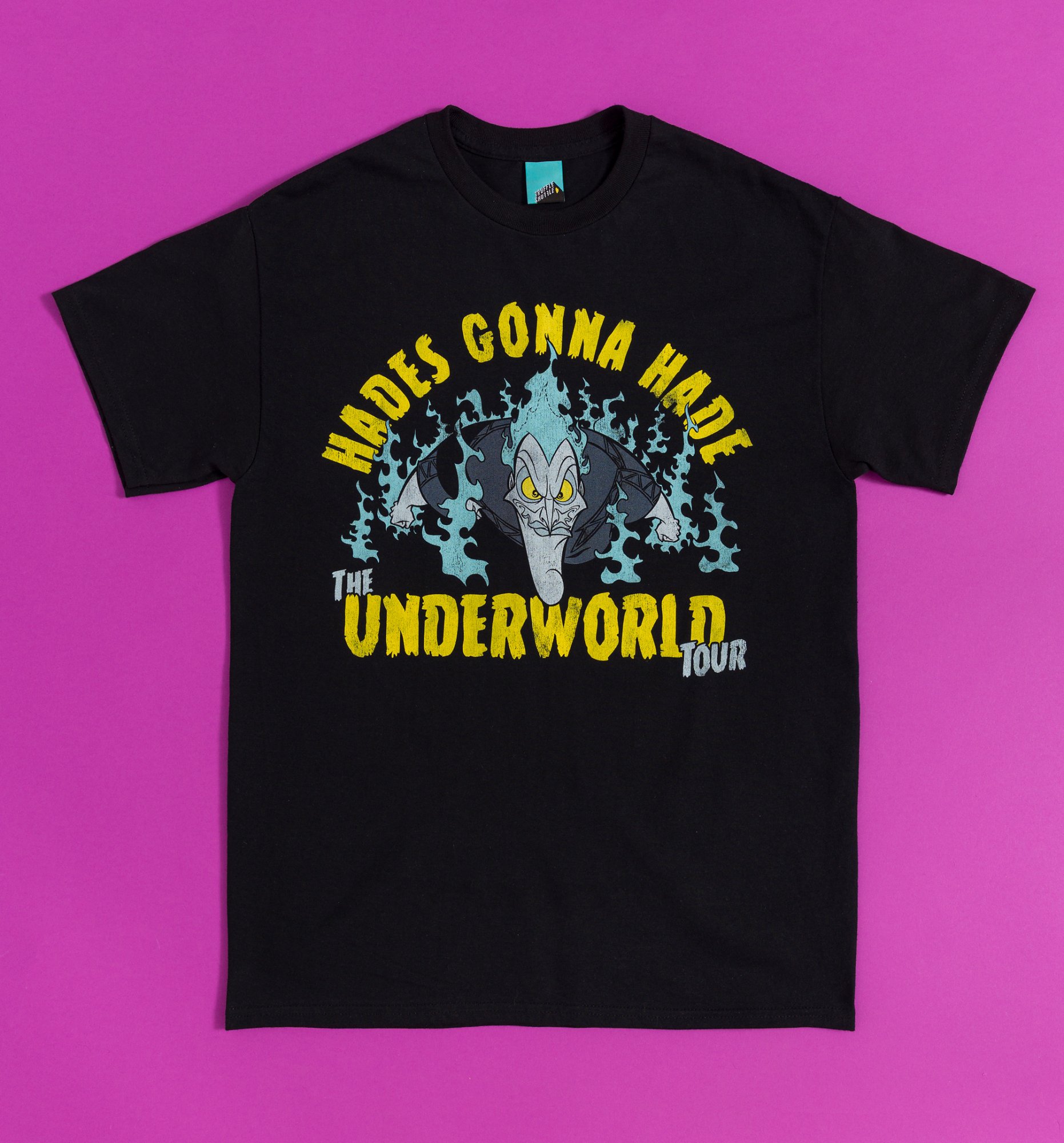 Disney Hercules Hades Underworld Tour Black T-Shirt with Back Print