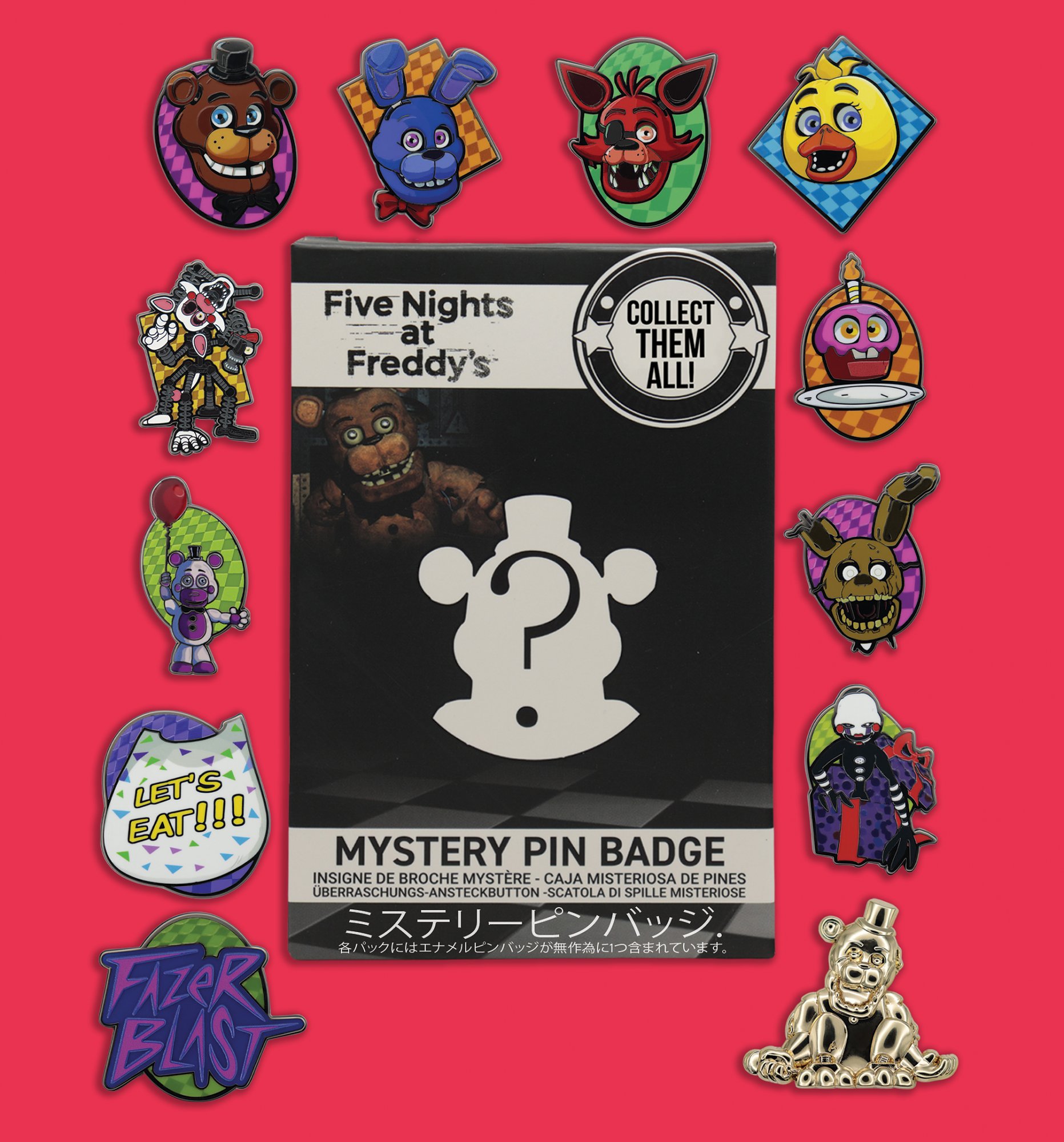 Five Nights at Freddy's Mystery Pin Badges