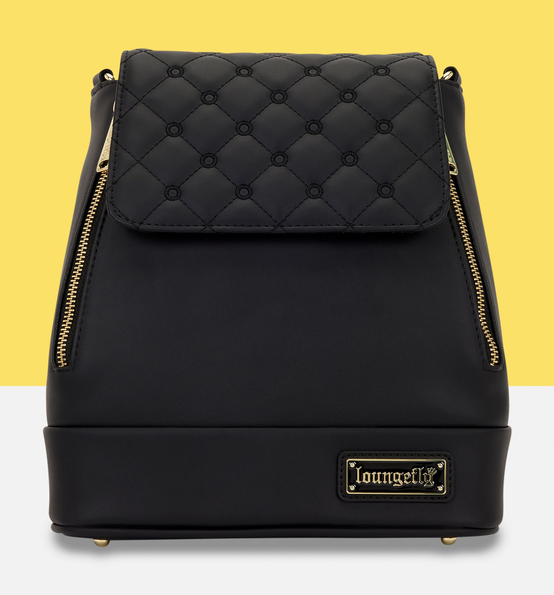 Loungefly Black Pin Trader Convertible Mini Backpack