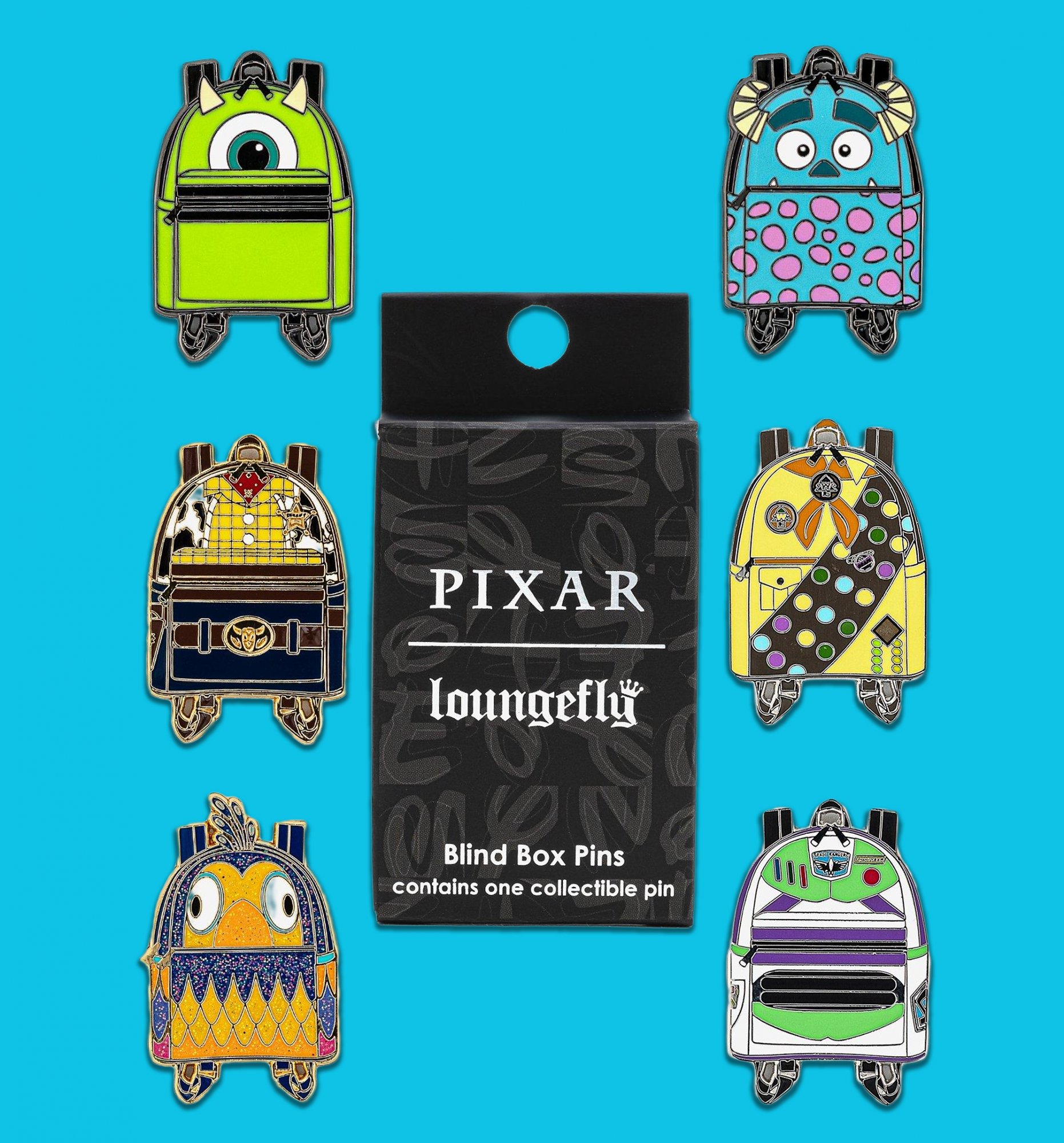 Loungefly Disney Pixar Mini Backpack Mystery Box Pin