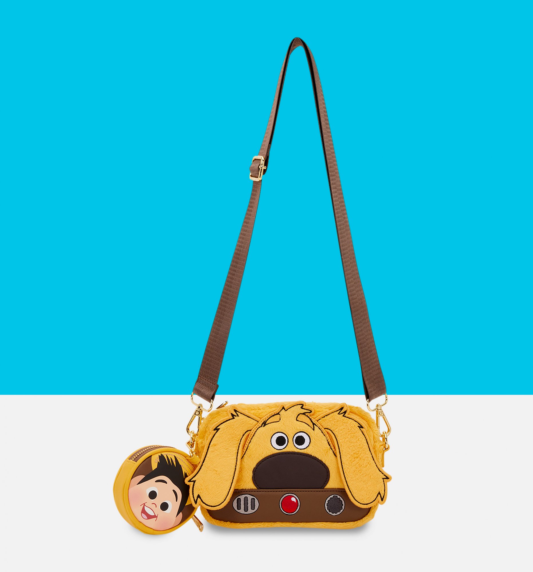 Loungefly Disney Pixar Up Dug Sling Crossbody Bag With Coin Bag