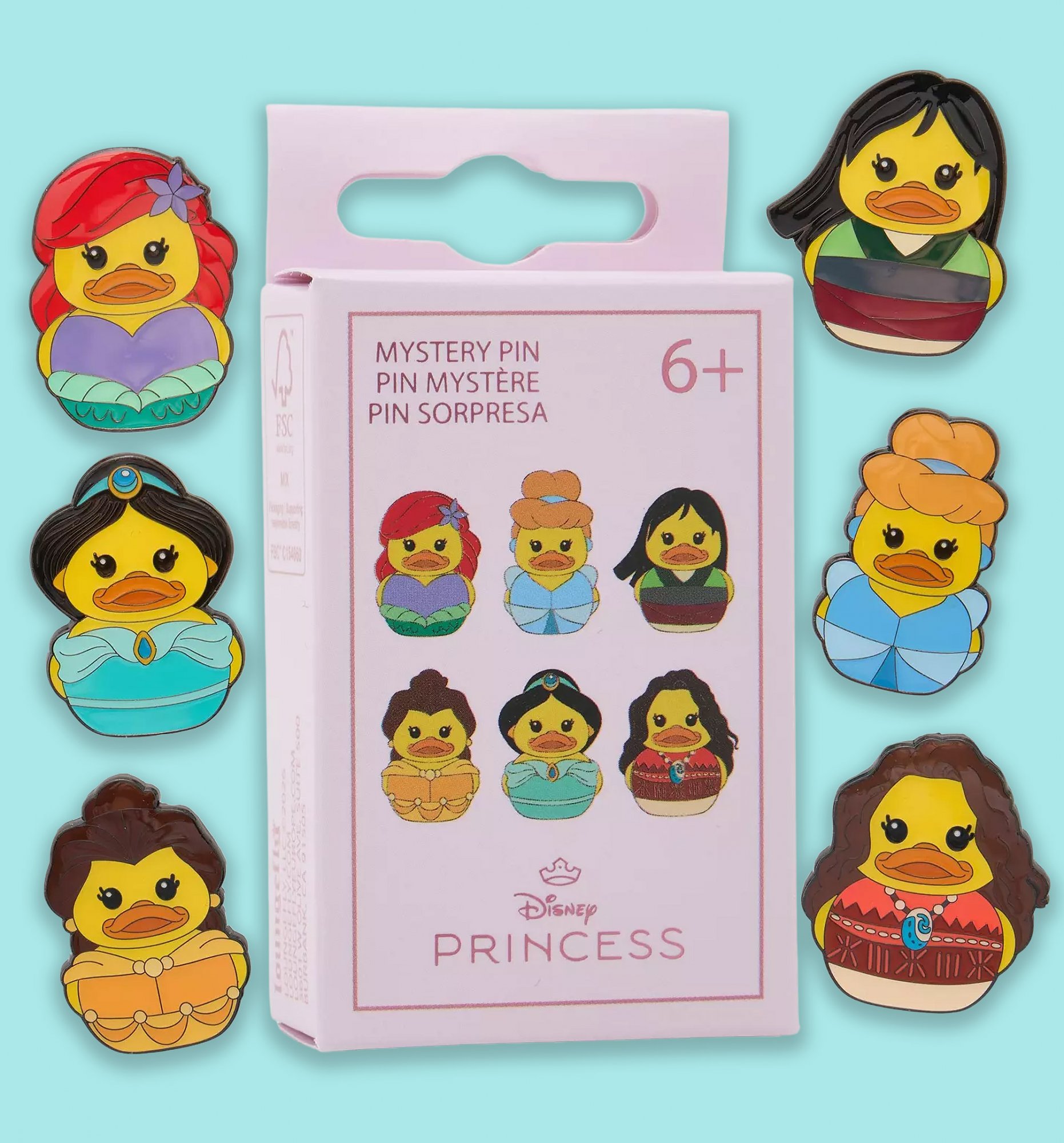 Loungefly Disney Princess Rubber Duck Enamel Mystery Box Pin