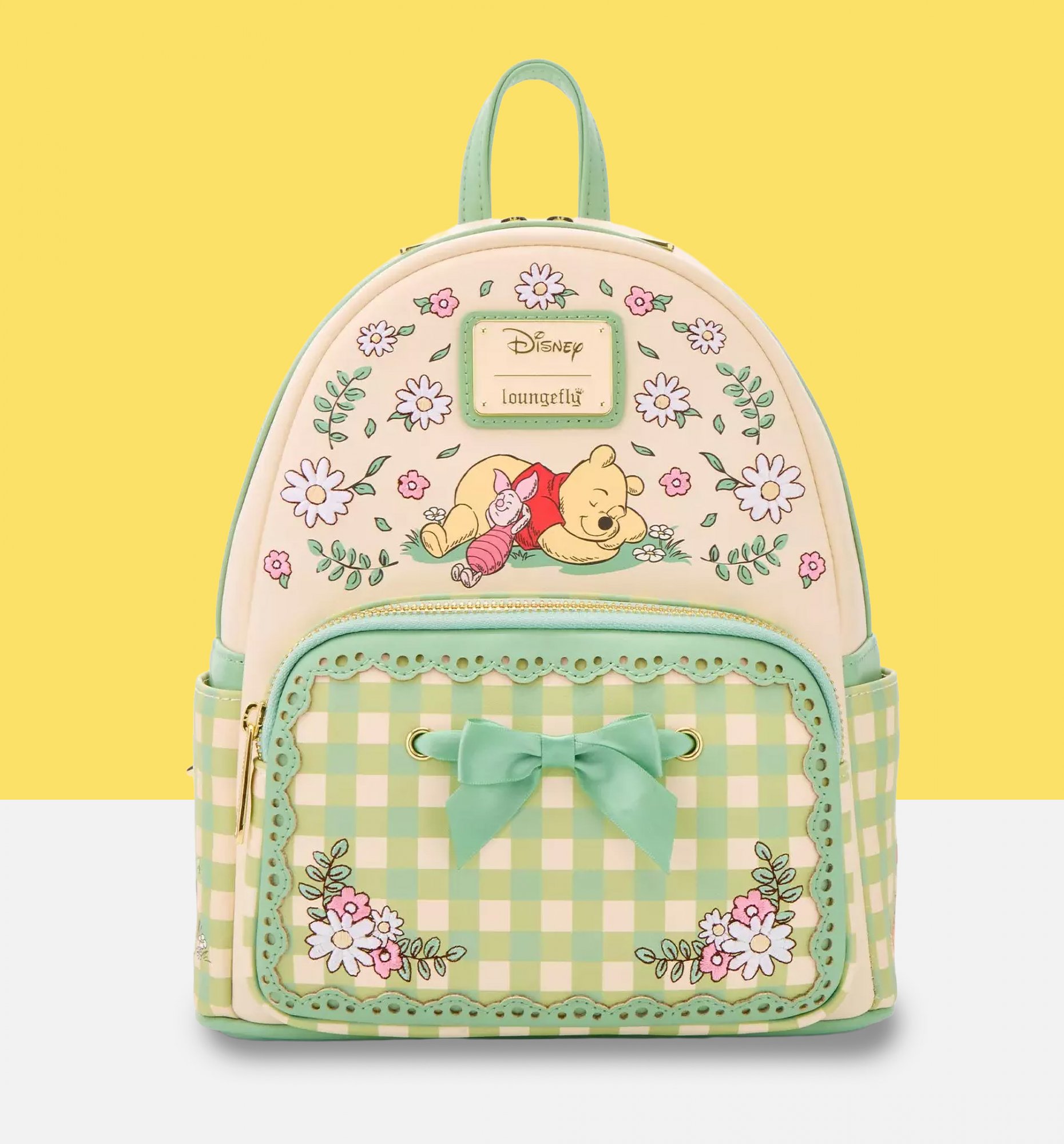 Loungefly Disney Winnie The Pooh Gingham Floral Mini Backpack