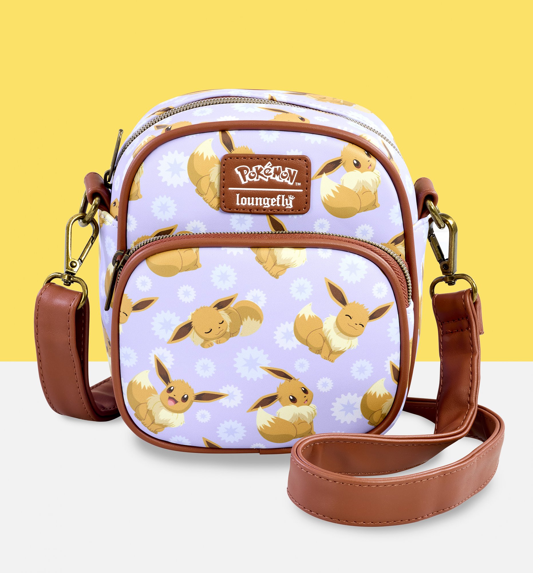 Loungefly Pokemon Eevee All Over Print Passport Crossbody Bag