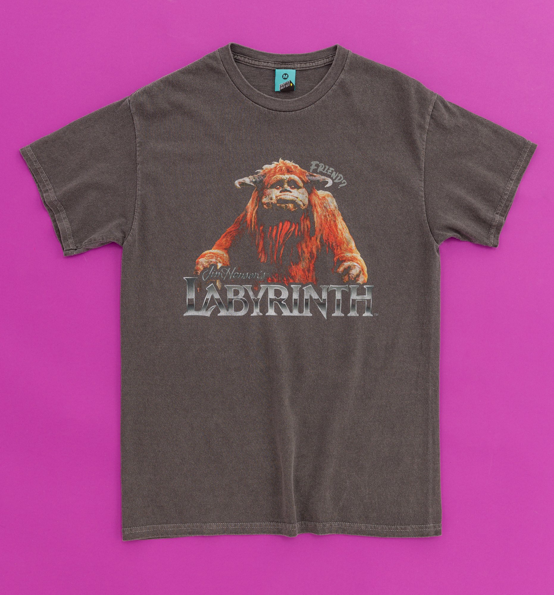 Labyrinth Ludo Friend Vintage Wash Charcoal T-Shirt