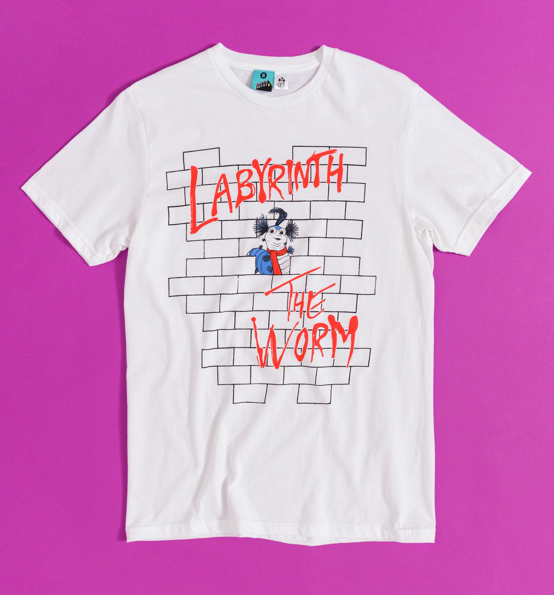 Labyrinth The Worm Wall Parody White T-Shirt