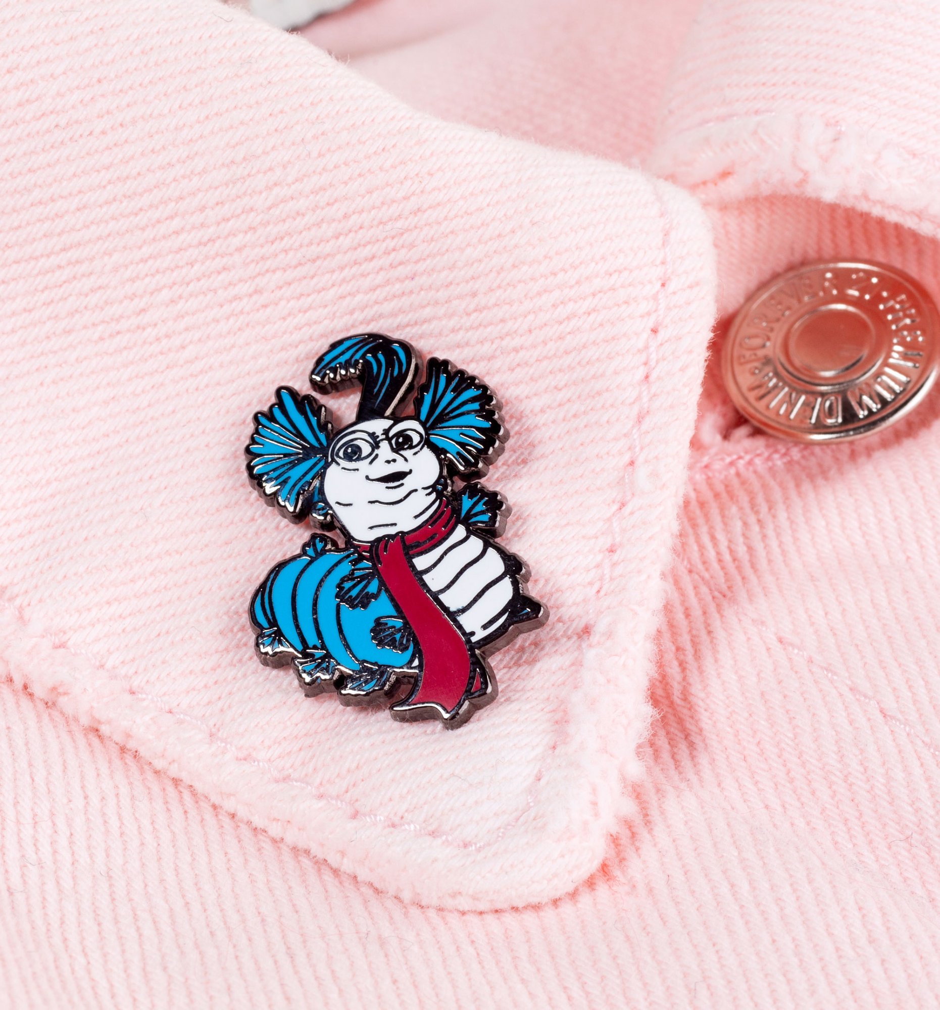 Labyrinth Worm Pin Badge