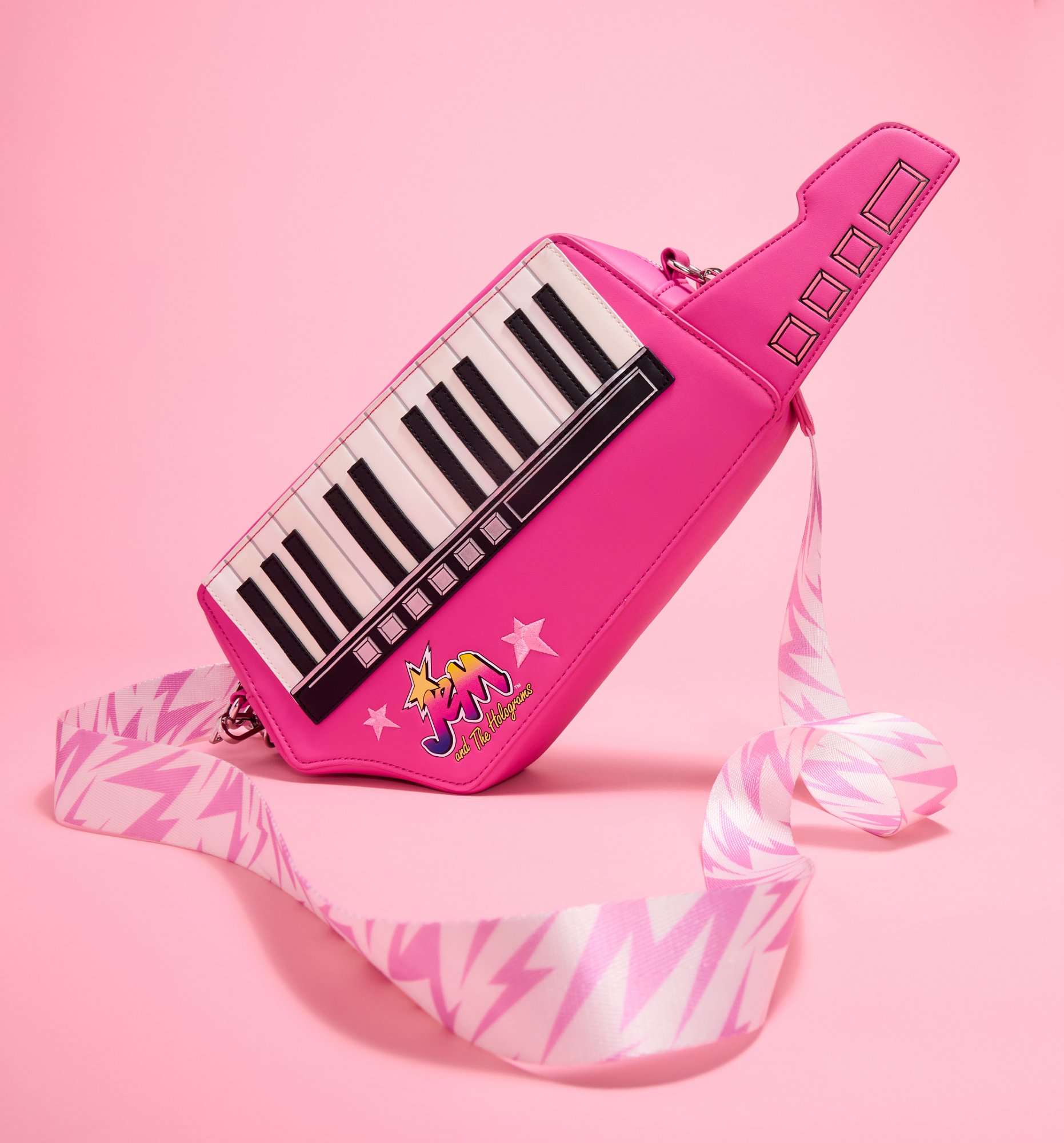 Loungefly Jem And The Holograms Figural Keytar Crossbody Bag