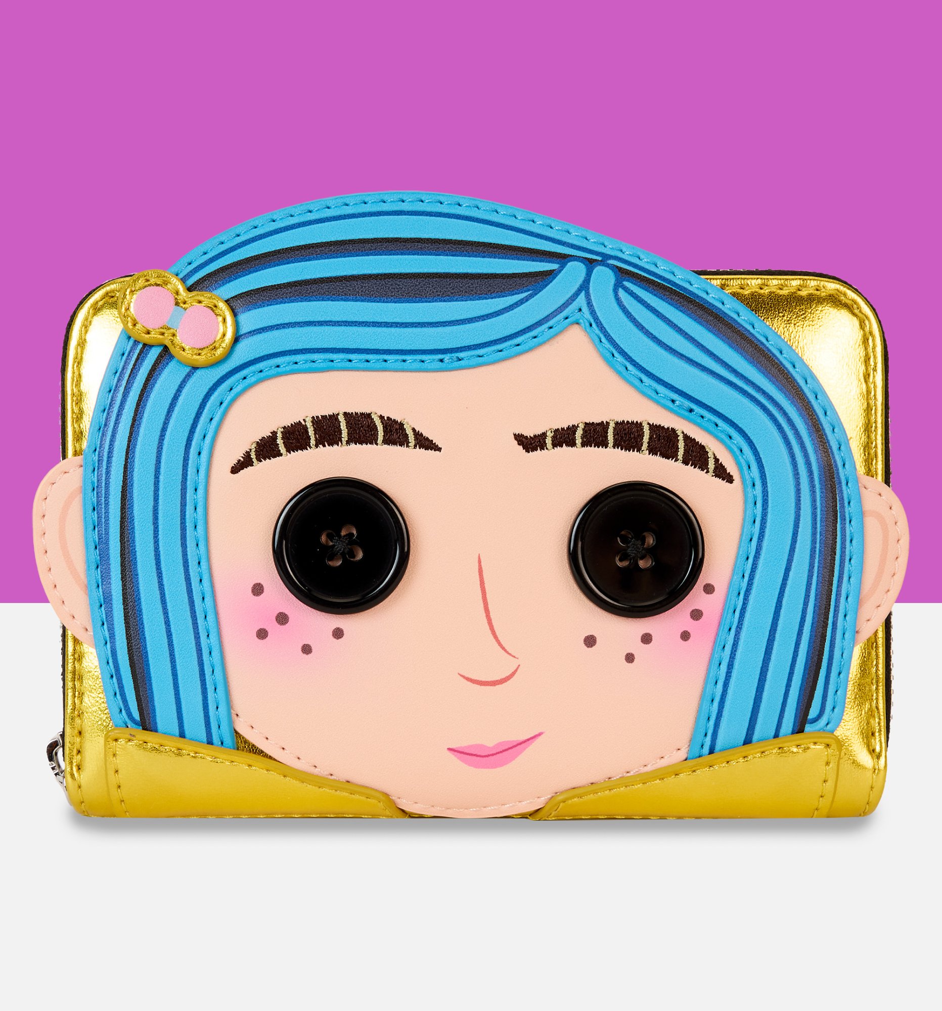 Loungefly Coraline 15th Anniversary Doll Cosplay Zip Around Wallet