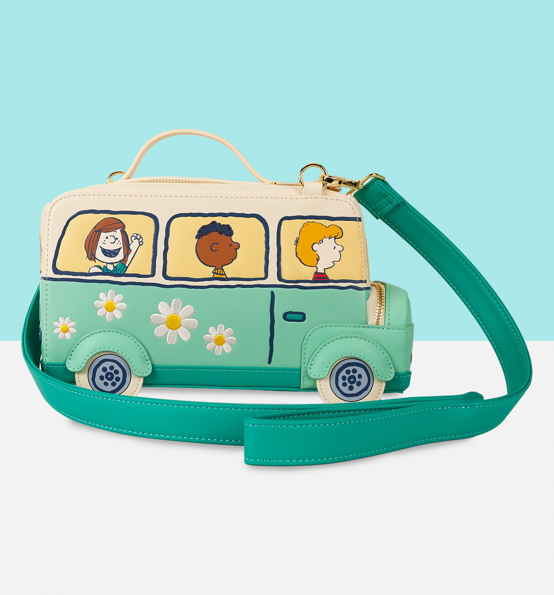 Loungefly Peanuts Road Trip Bus Crossbody Bag