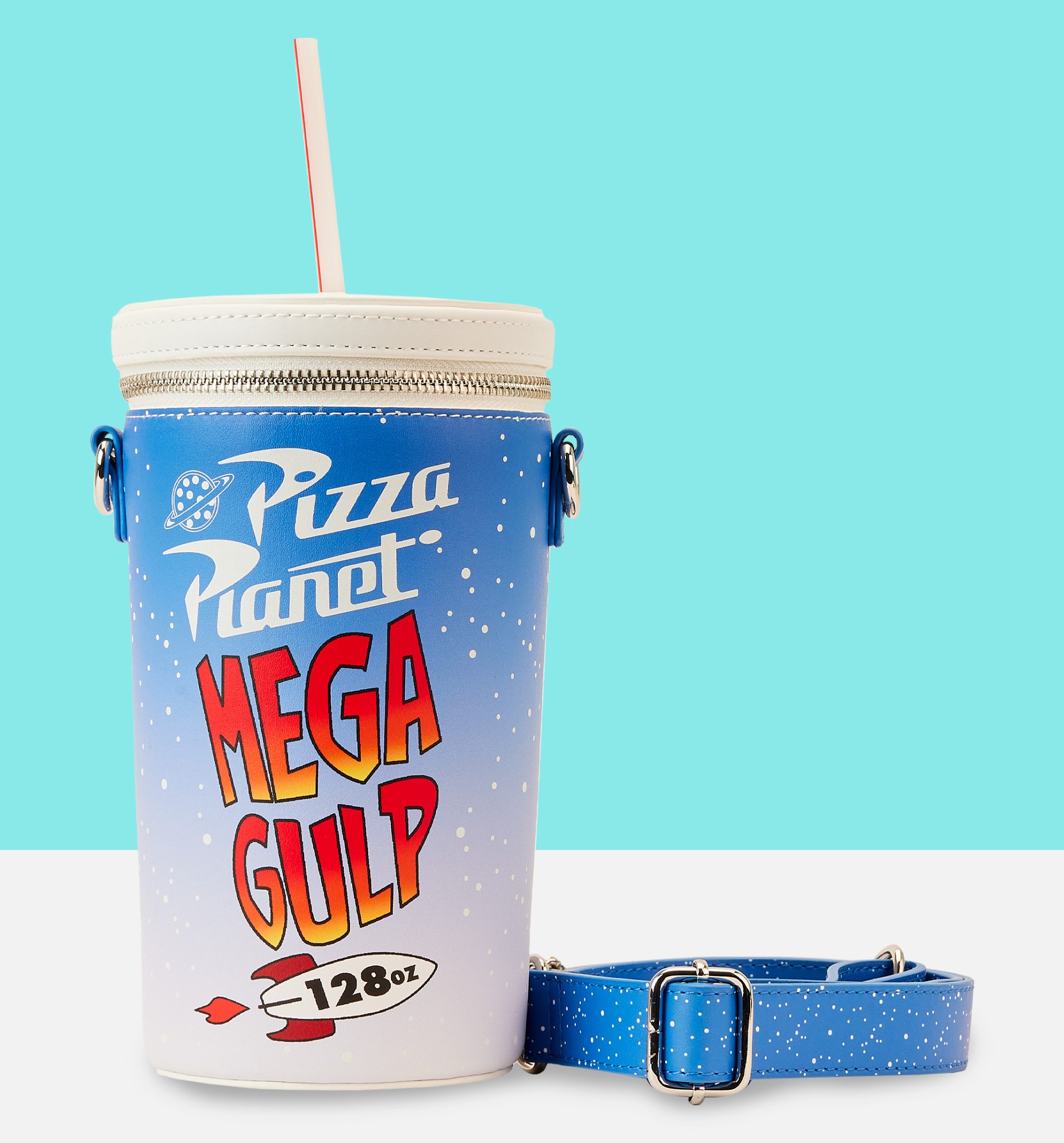 Loungefly Pixar Toy Story Pizza Planet Mega Gulp Crossbody Bag