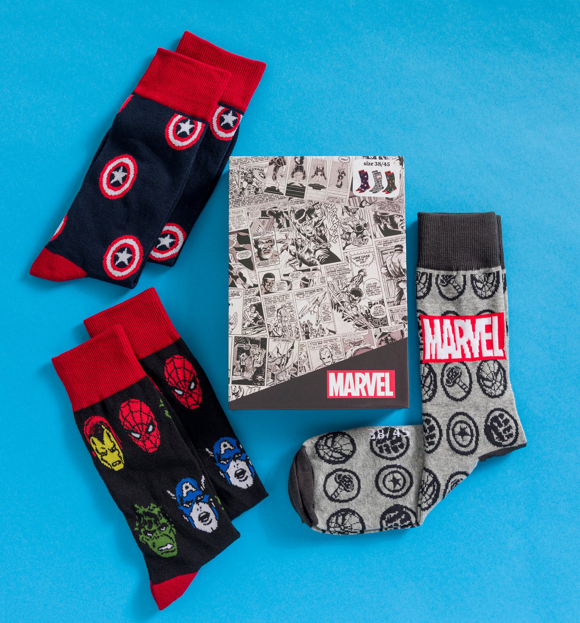 Marvel Set Of 3 Socks