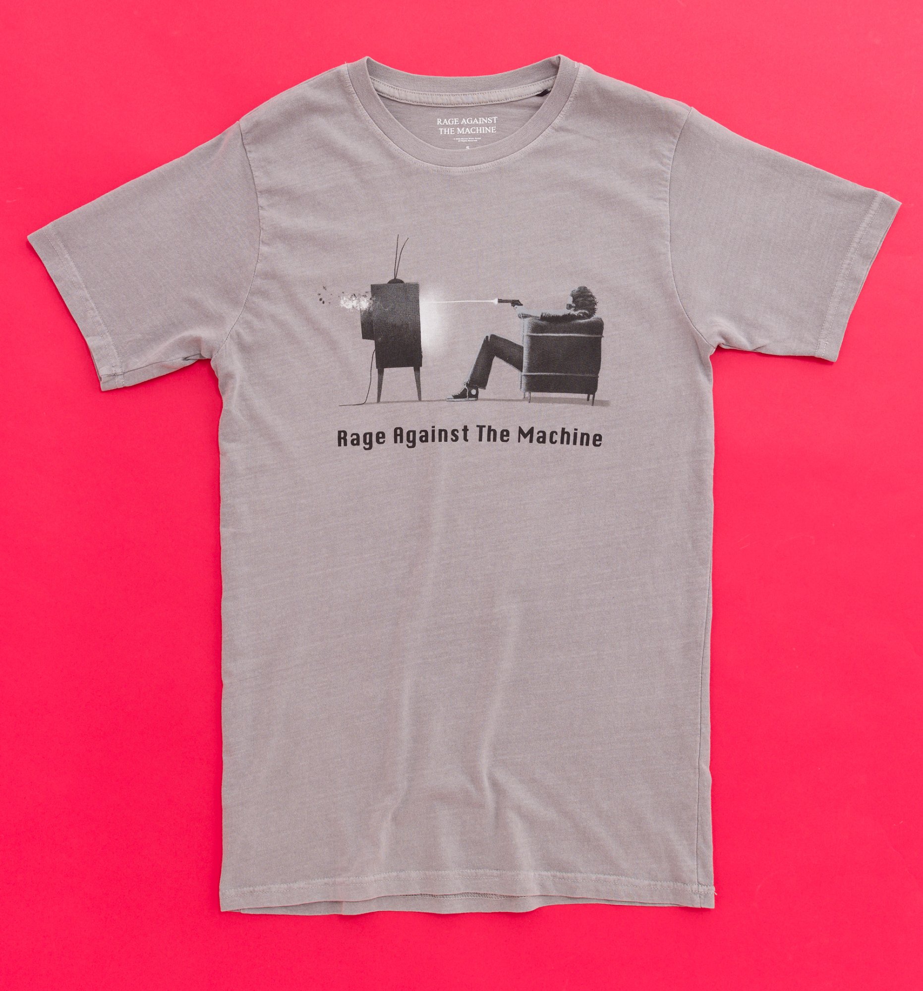 Rage Against The Machine Won't Do What You Tell Me Mineral Wash Grey T ...