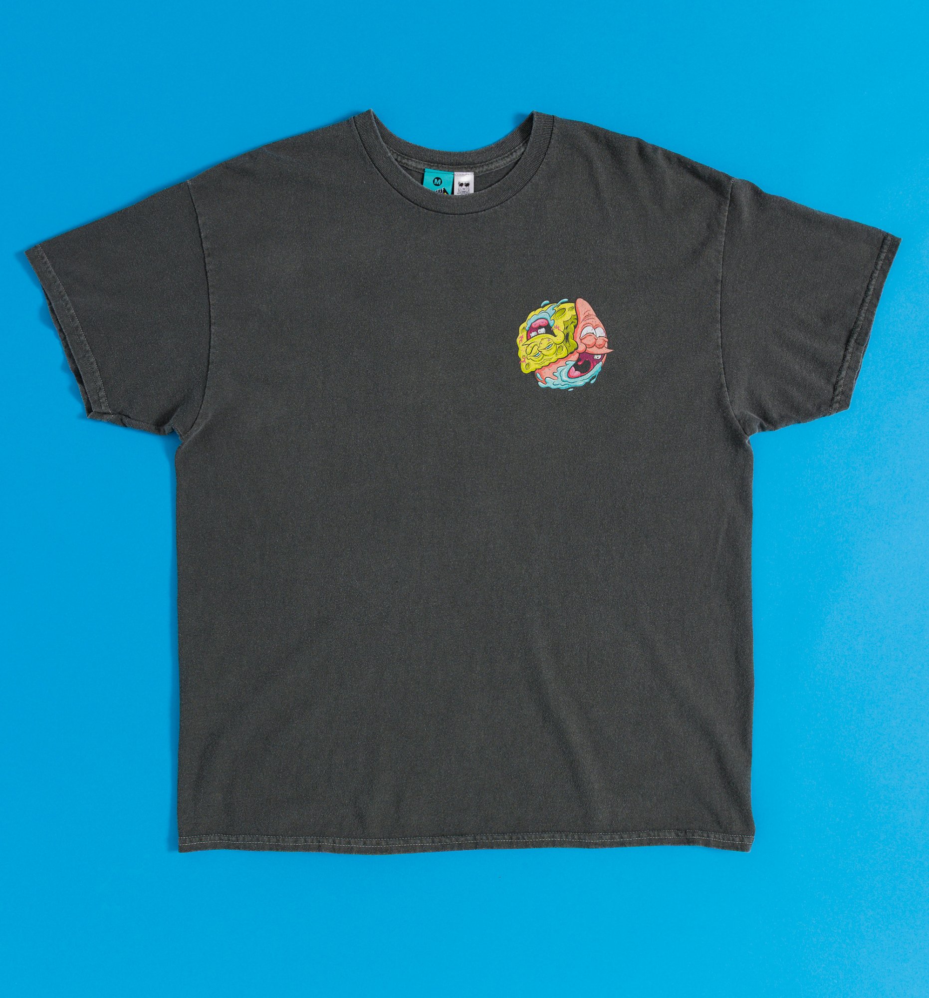SpongeBob SquarePants Gruesome Gang Vintage Wash Charcoal T-Shirt with ...
