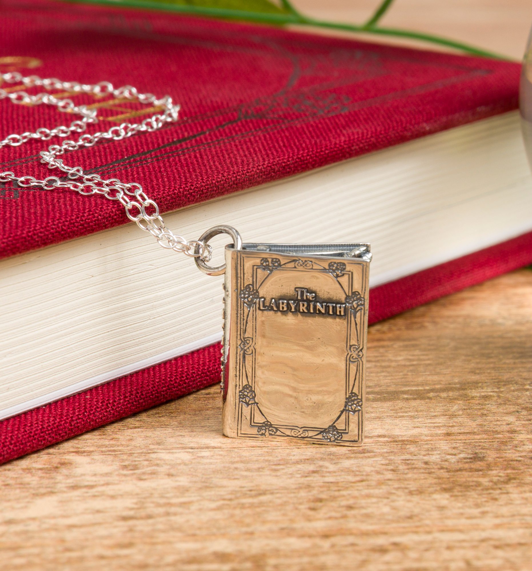 Sterling Silver Labyrinth Story Book Necklace