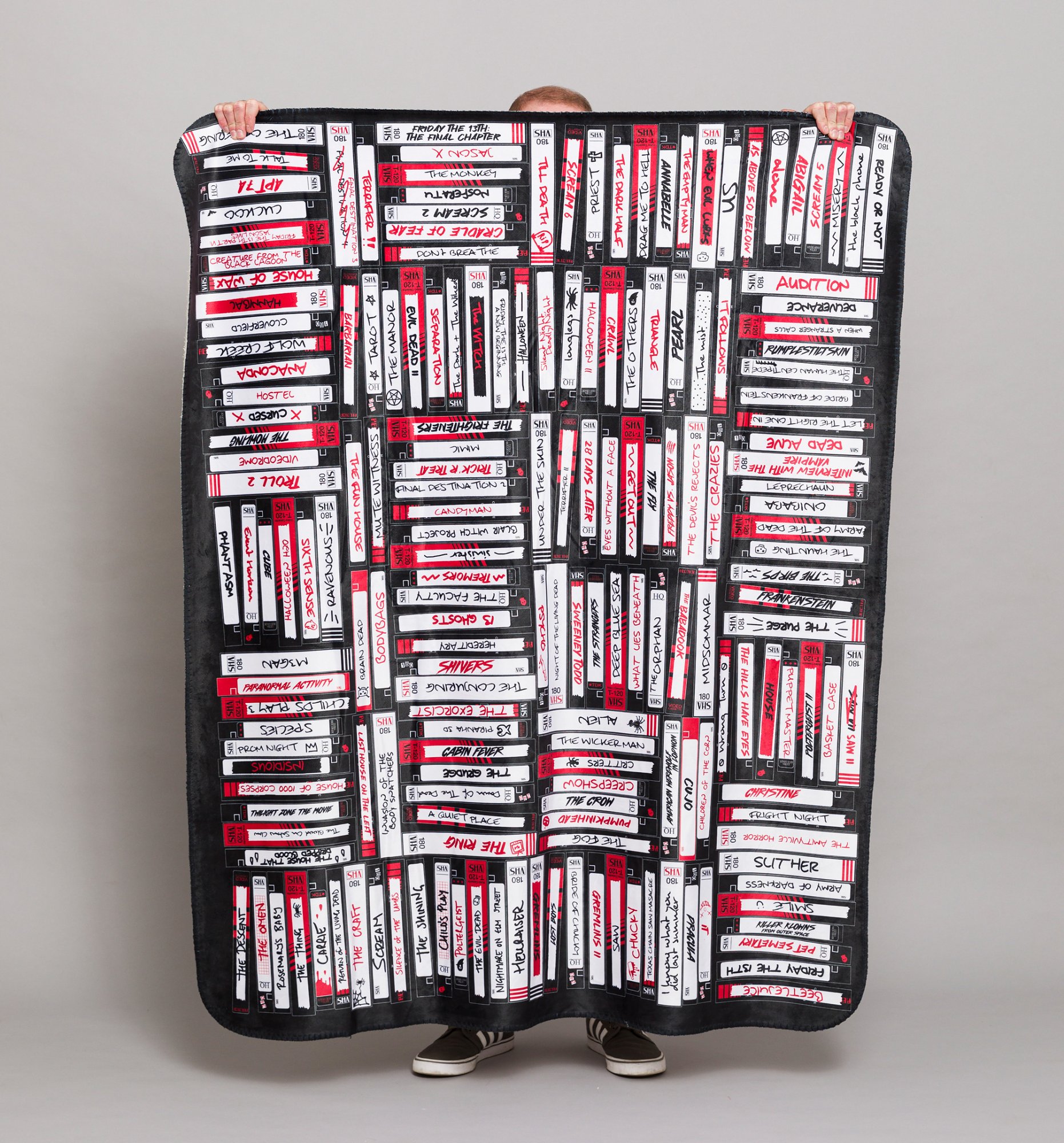 VHS Horror Movies Fleece Throw