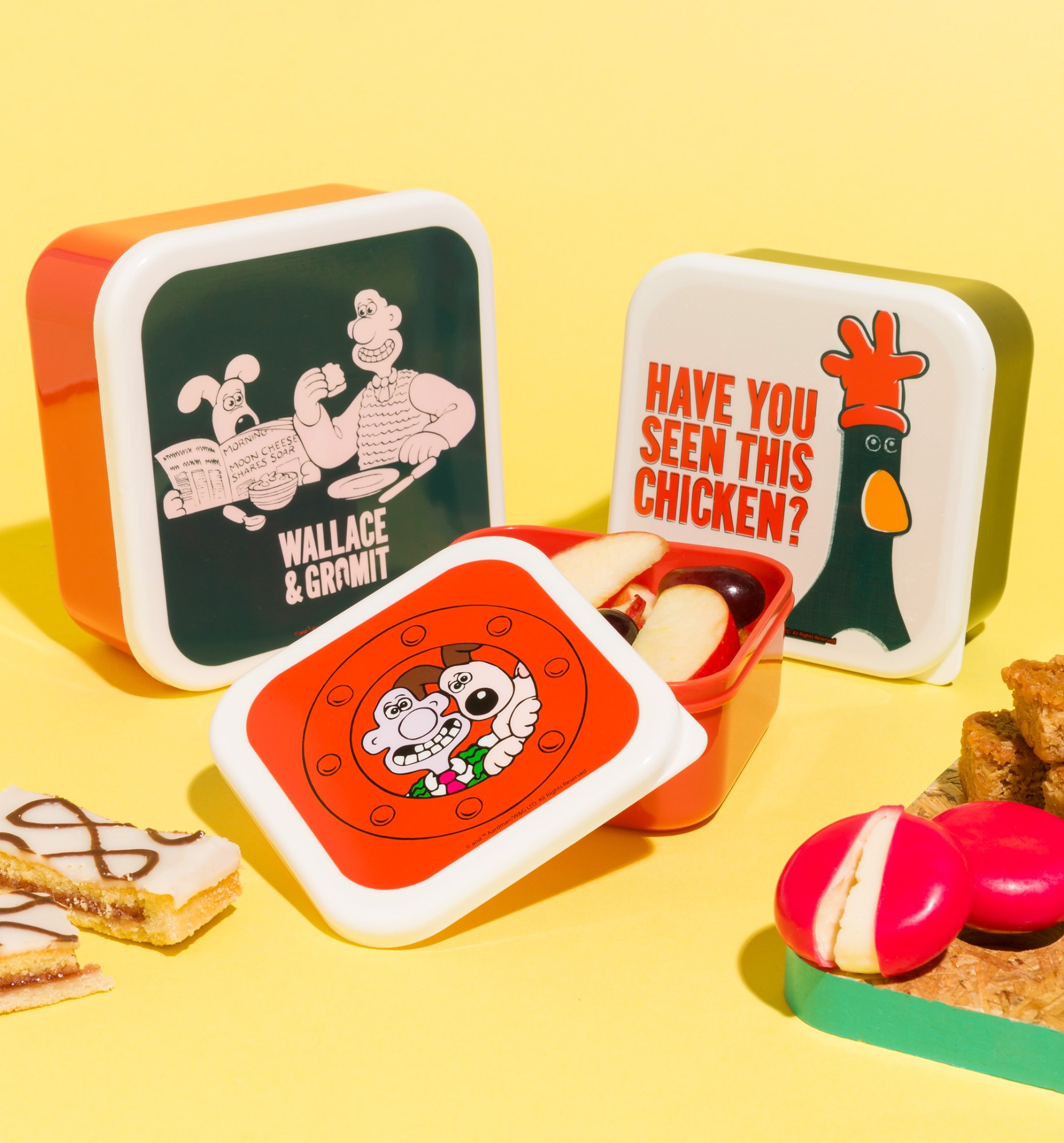 Wallace & Gromit Set Of Three Snack Boxes