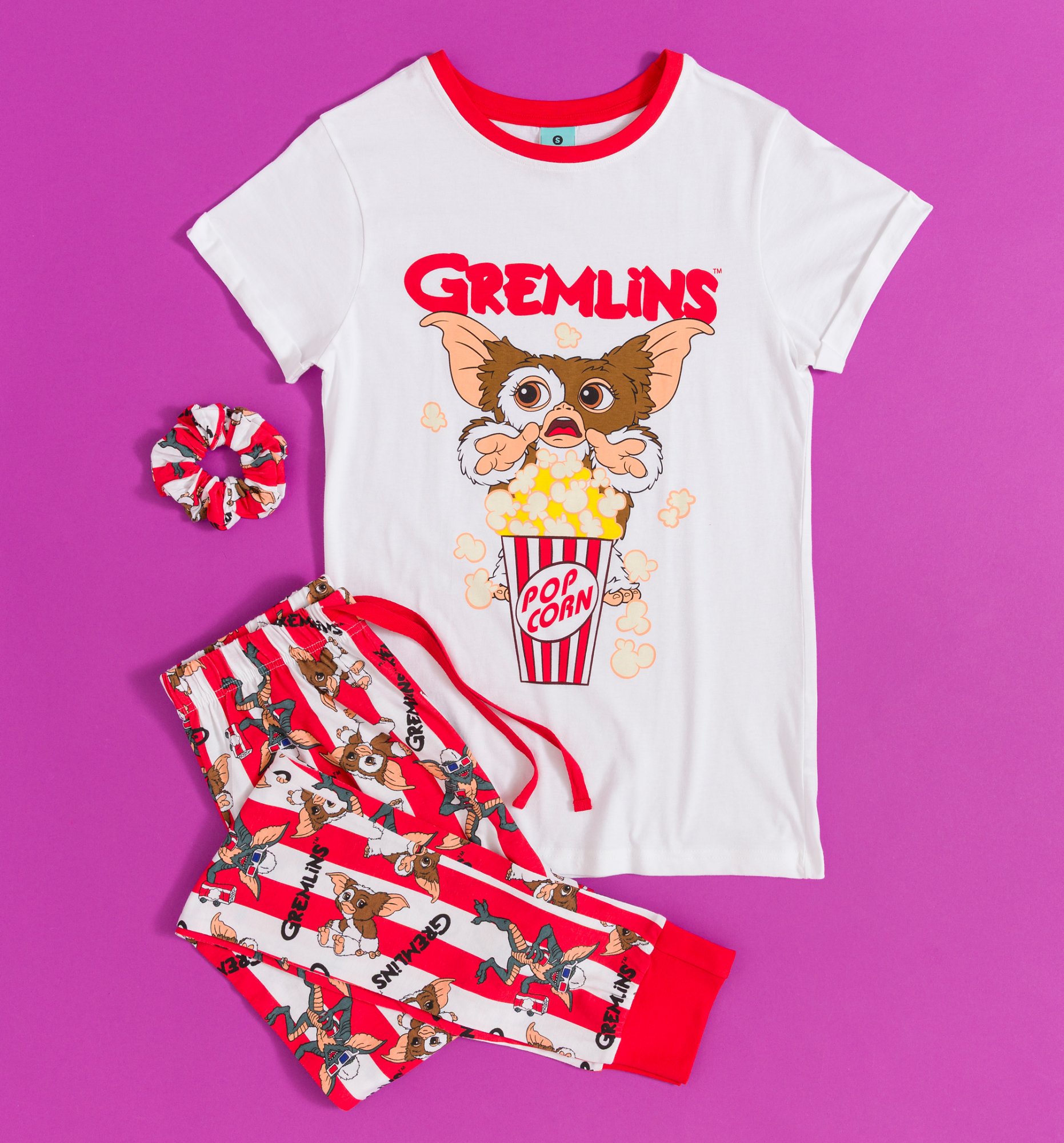 Women's Gremlins Gizmo Movie Night Pyjamas with Scrunchie