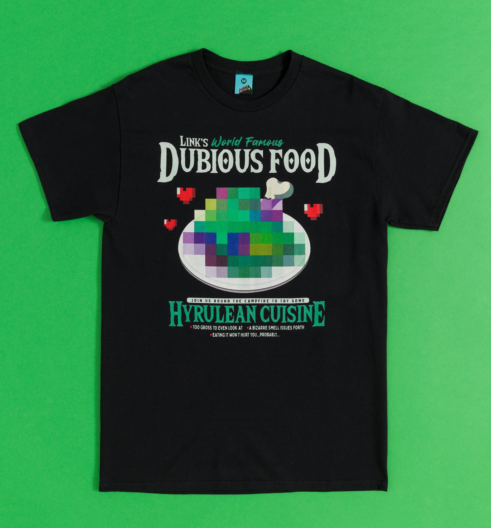 The Legend Of Zelda Inspired Dubious Food Black T-Shirt